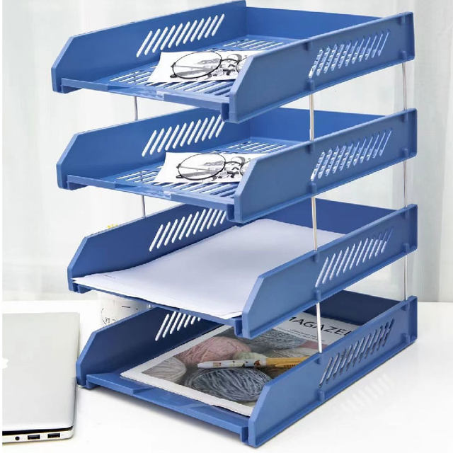 Office A4 file rack storage box desktop stationery thickened file ...