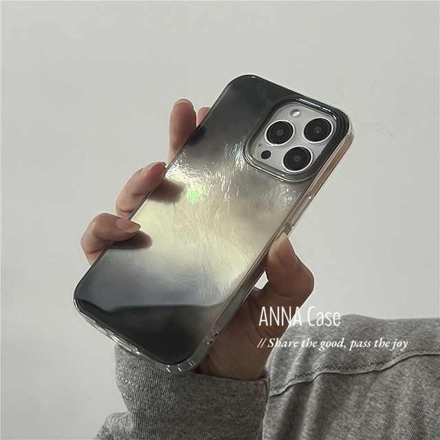 ANNACASE advanced cold wind smudged black gold tinfoil pattern mobile phone case suitable for ...