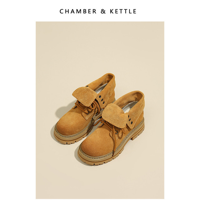 CHAMBER/KETTLE genuine leather rhubarb boots Martin boots women's 2023 ...