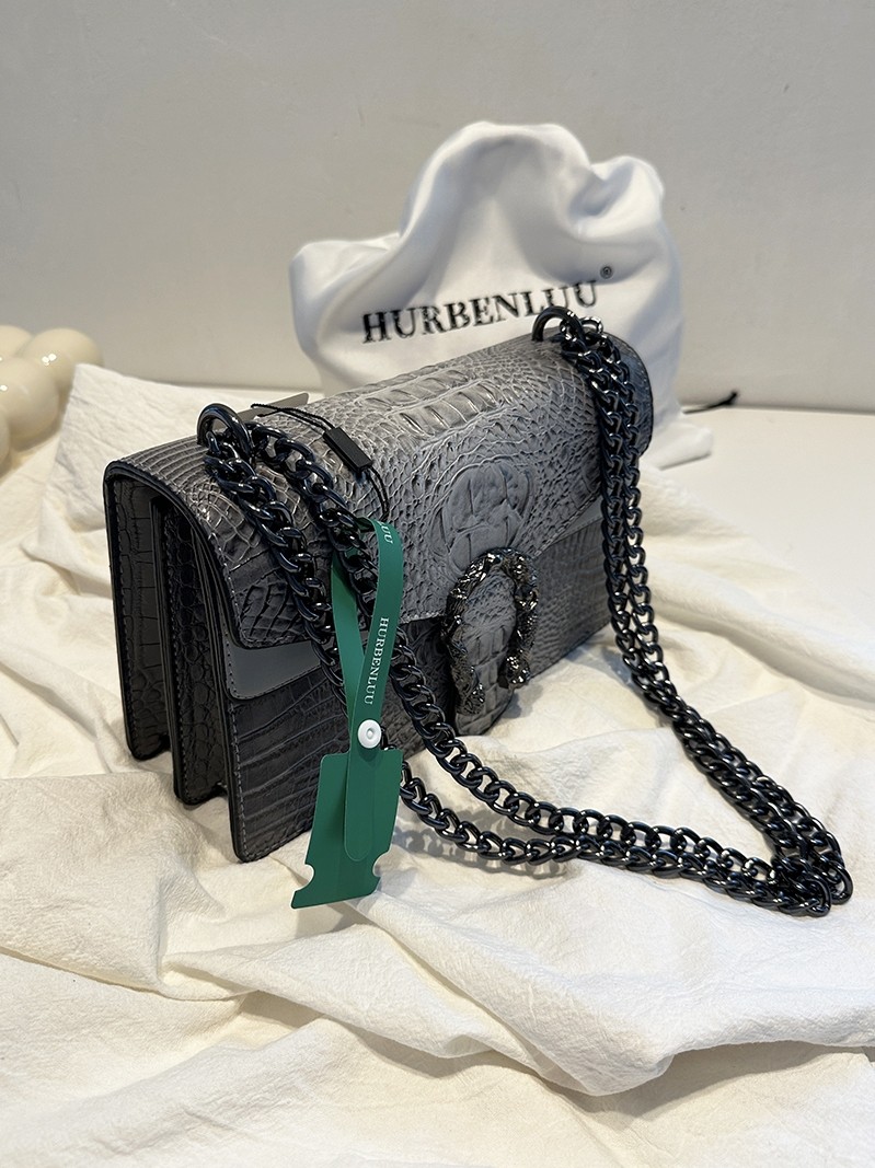 Zuo Xing Small Square Crossbody Bag - Crocodile Pattern Shoulder Bag ...