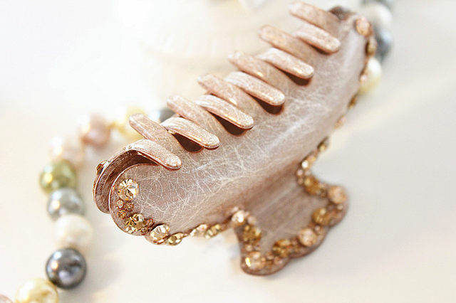 Korean winter new acetate plate hair accessories Oden crystal large ...