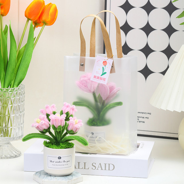 Twisting stick small potted bouquet handmade diy material package ...