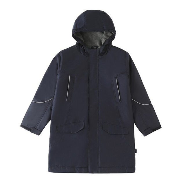 Primary and middle school autumn and winter navy blue maroon cotton ...