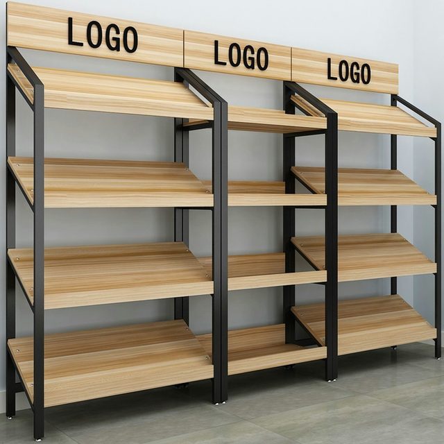 Shelf rack display cabinet inclined display makeup fruit cake gift shoe ...