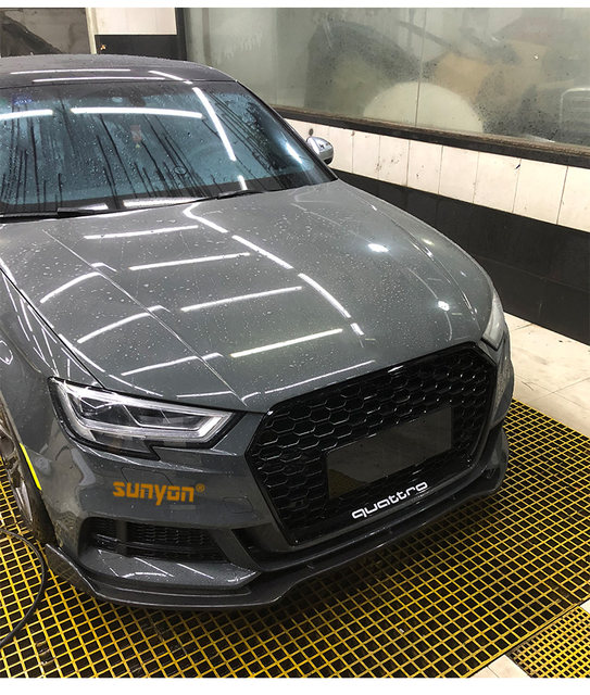09-24 Audi A3 modified S3 mid-net RS3 medium net honeycomb bright strip ...