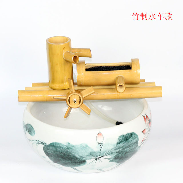 Bamboo flowing water filter ornaments fish tank stone trough ...