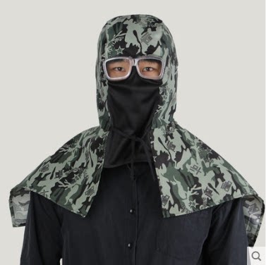 Dust-proof shawl cap male and female denim dust-proof dust cap pullover ...