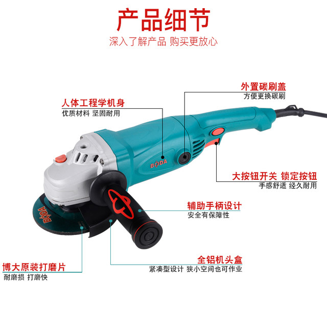 Boda G9-125/G5-150 Angle Grinder Industrial Grade High Power Grinder ...
