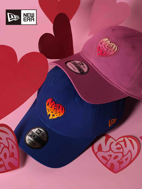 New Era New Yahua 2025 early spring new three -dimensional gradient love baseball cap couples ...