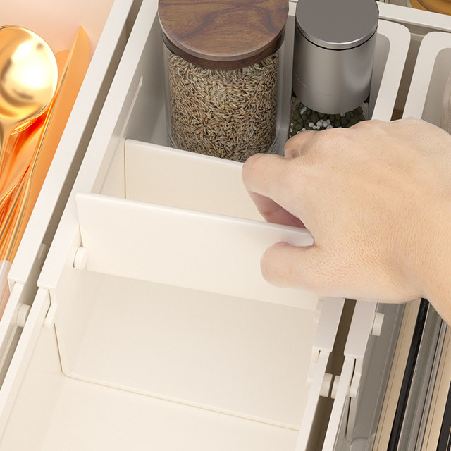 Home drawer storage box retractable snacks and sundries organizer box ...