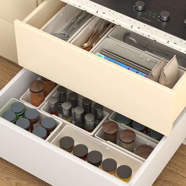 Home drawer storage box retractable snacks and sundries organizer box ...