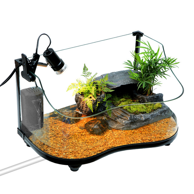 Arc-shaped turtle tank ecological tank sun terrace landscaping villa ...