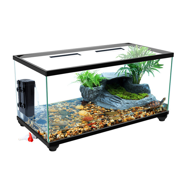 Turtle tank with cover large bottom drainage with sun terrace special ...