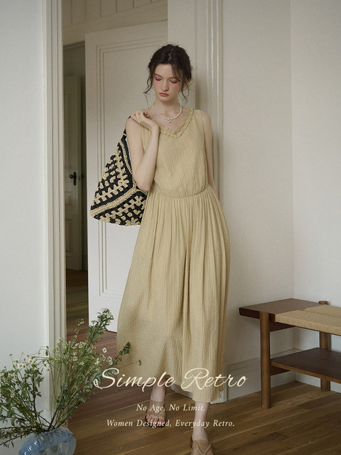 SimpleRetro Heavy Industry Tennis Crepe Skinny Gauze Vest Dress Women's Two-sided Skirt