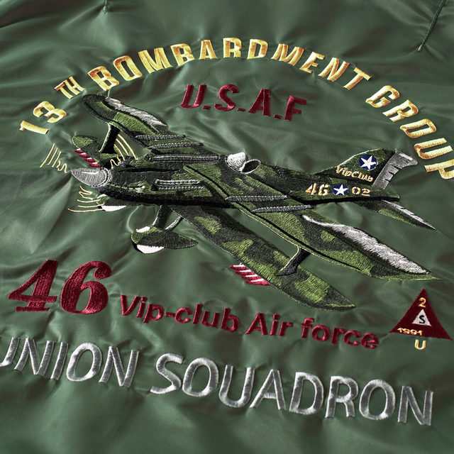 VIP American retro ma1 bomber jacket men's embroidered badge baseball ...