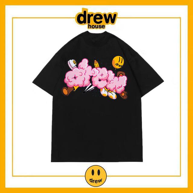 Drew letter cloud smiley face European and American fashion brand high ...