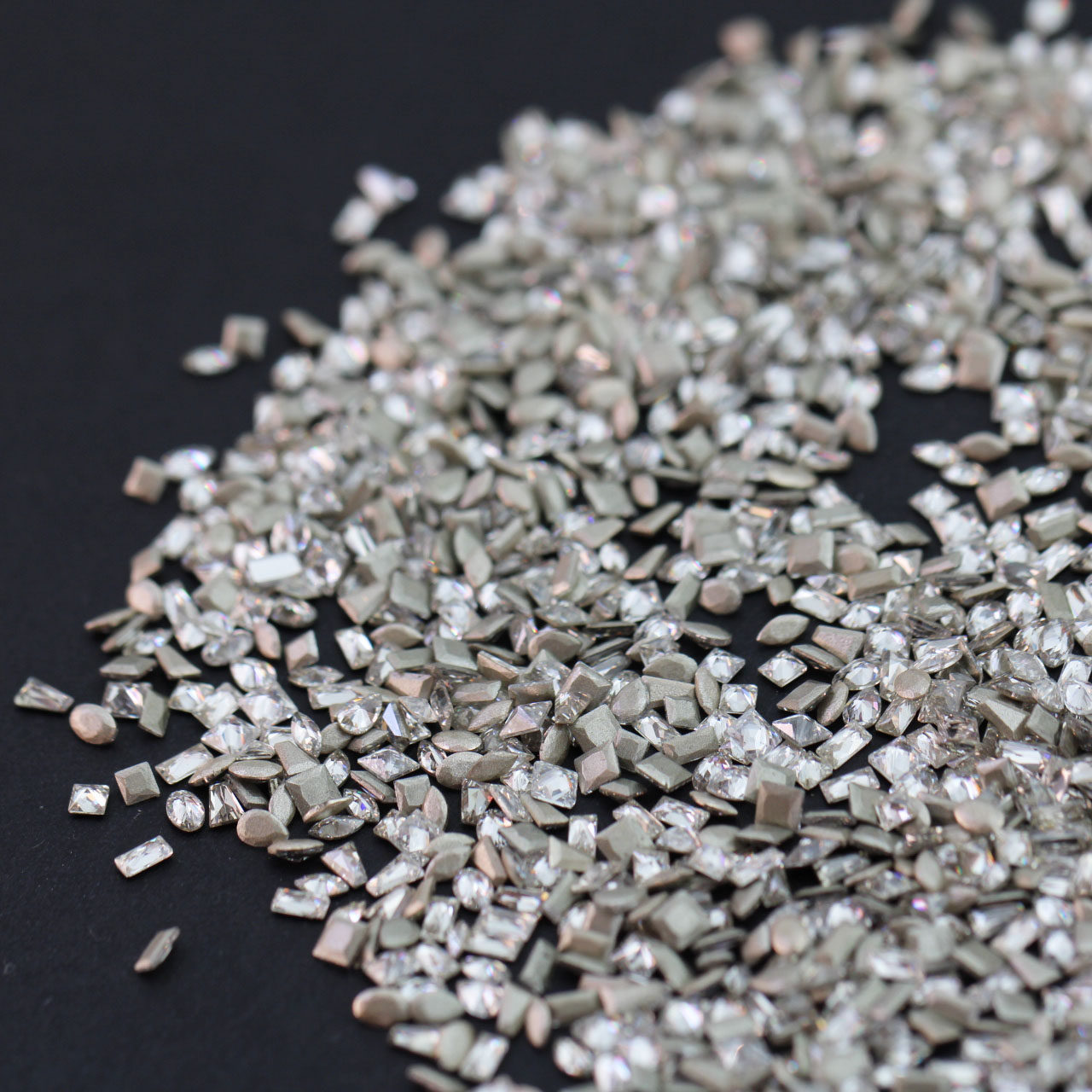 Nail Art Accessories 5A Zircon Beveled Flat Bottom Transparent White ...