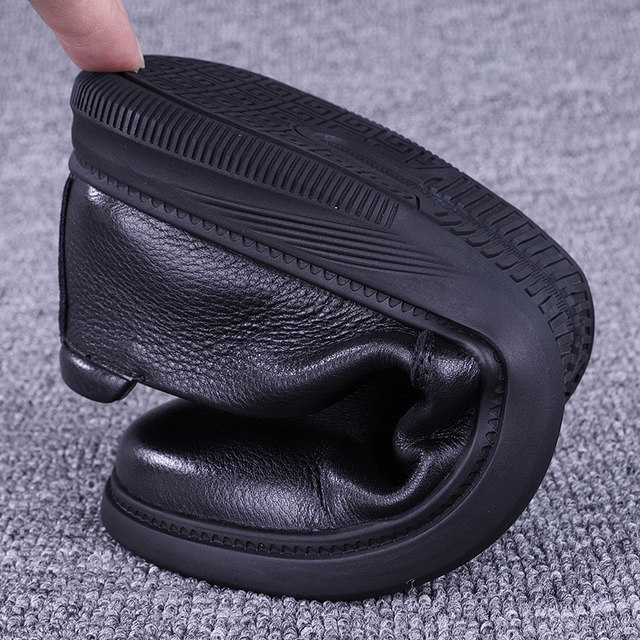 Foreign trade spring men's shoes slip-on leather shoes men's soft ...