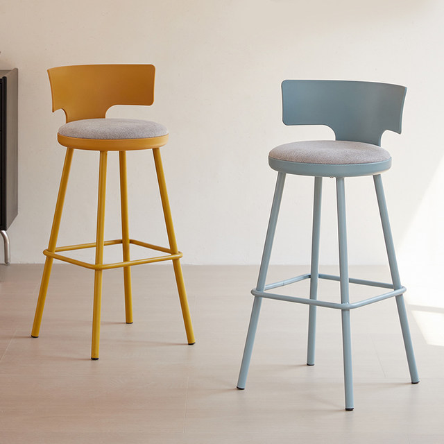 Nordic simple high stool bar chair creative Internet celebrity bar ...