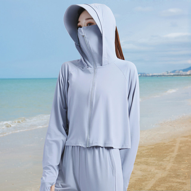 Ice Silk Sun Protection Clothing for Women Summer UV Protection ...