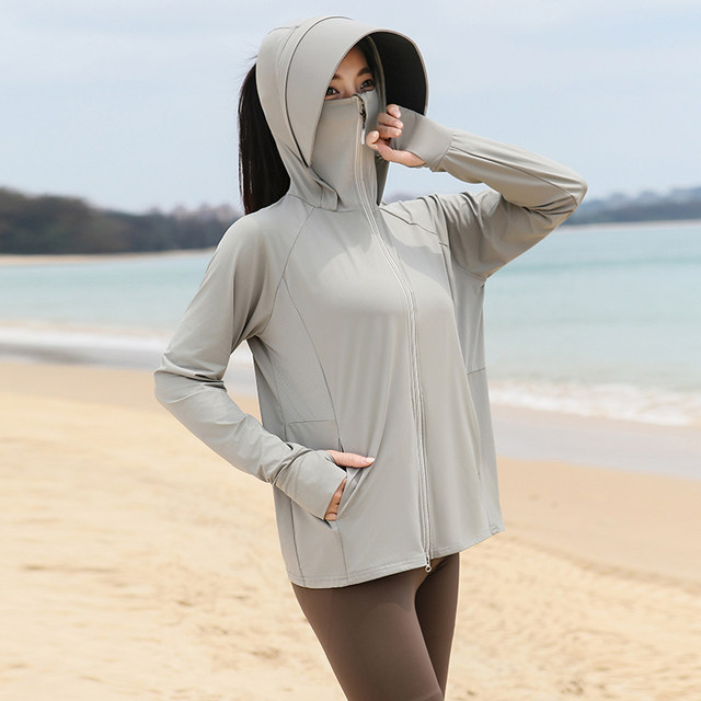 Women's sun protection clothing summer 2024 new ice silk upf50 anti-UV breathable thin large ...