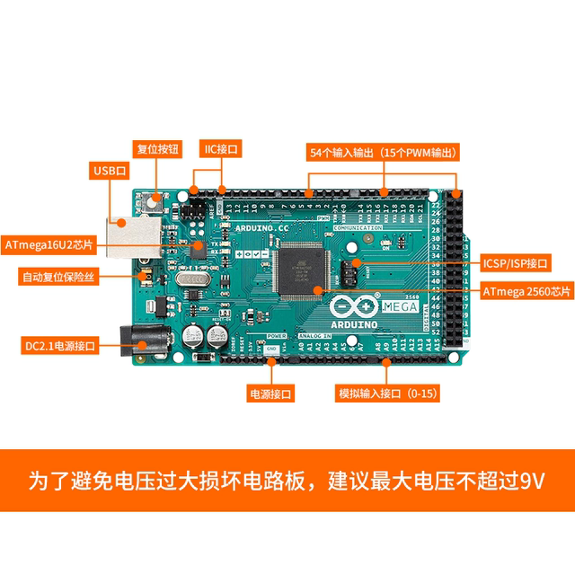 Original Arduinomega2560R3 development board motherboard single -chip ...