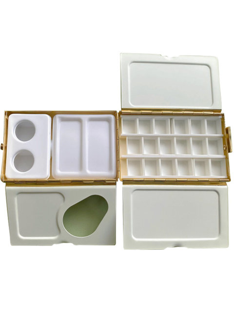 Domestic brass watercolor box paint box travel sketching brass ...