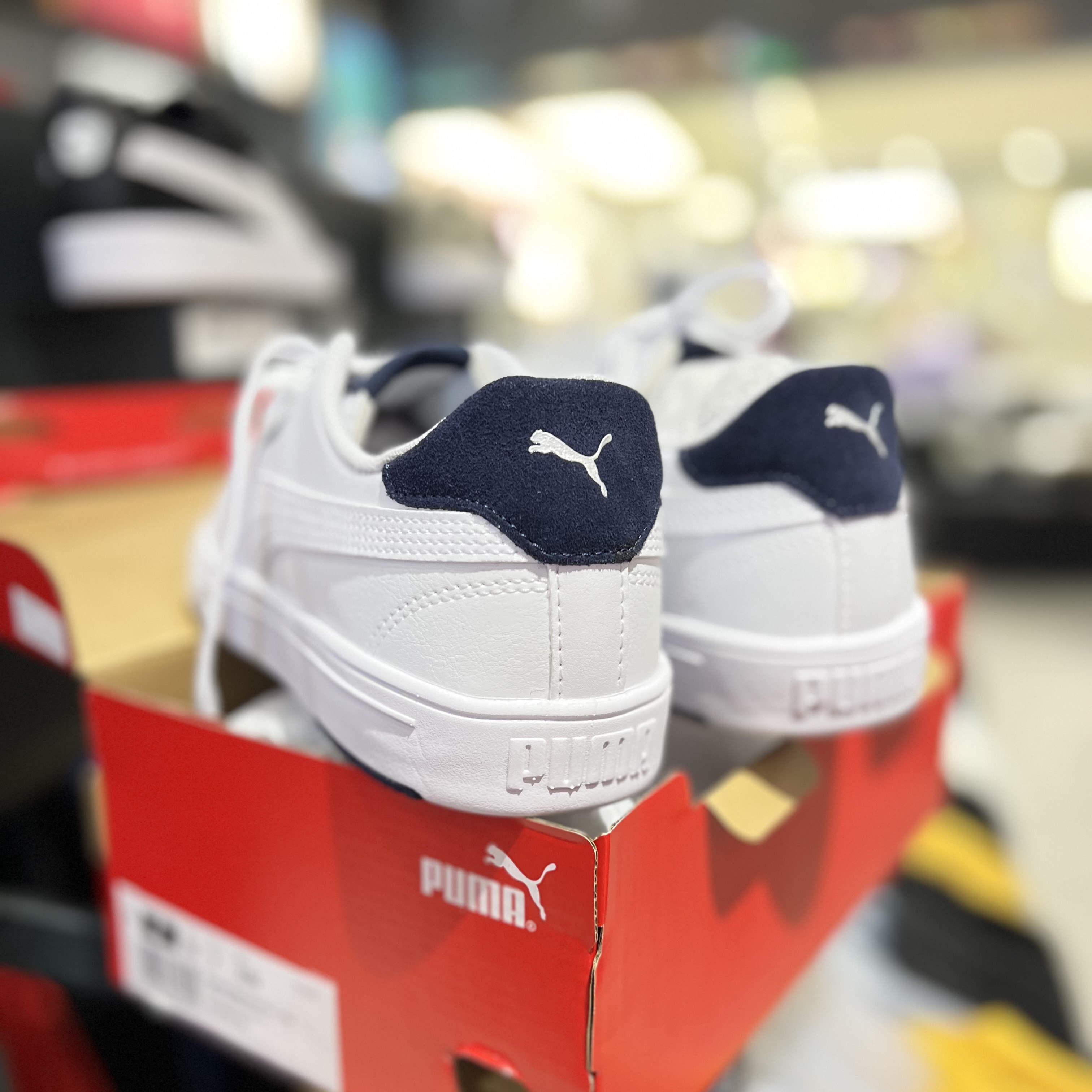 PUMA new white shoes for men and women same style couple low top blue ...