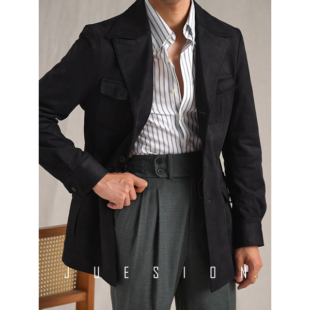 JUESION autumn Italian hunting jacket men's fashion retro autumn and ...