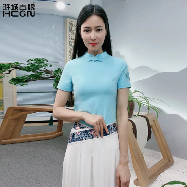 Hama City Gu Niang national style Chinese retro embroidery versatile ...