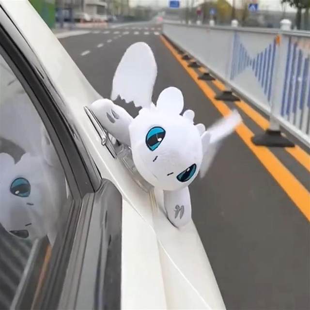 Toothless car exterior ornaments wings movable roof sunroof decoration ...