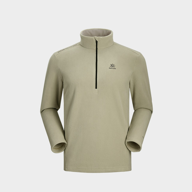 Autumn and winter Keileshi men's stand-collar half-chest warm fleece ...