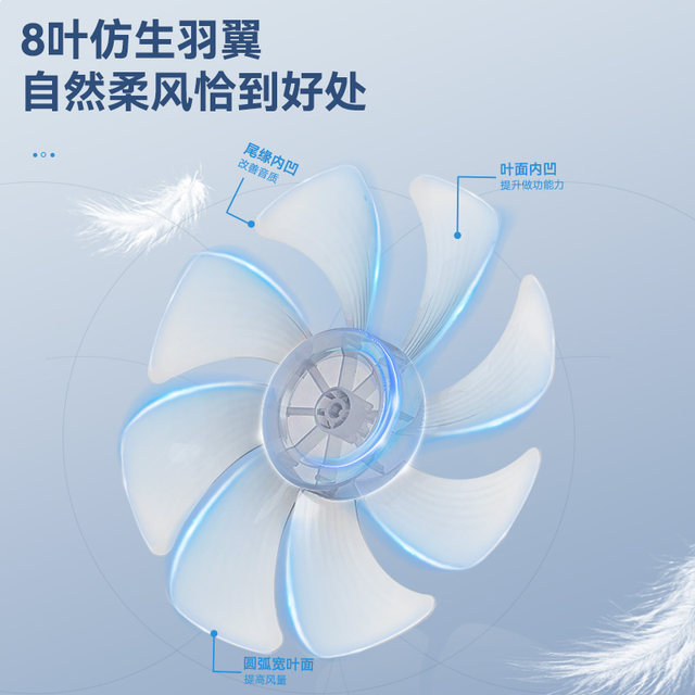 Meiling electric fan floor fan home large wind table vertical powerful energy-saving shaking ...