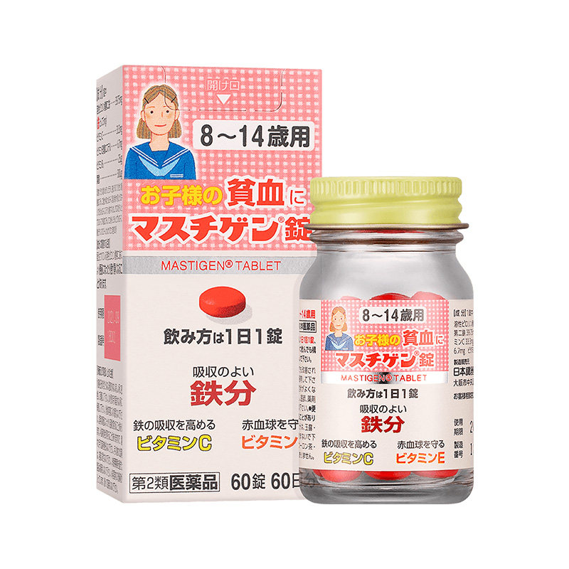 Japan Organ Pharma Pediatric Iron & Blood Tablets - 60 Count