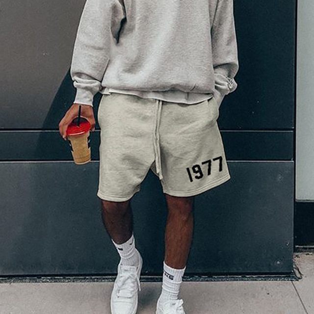 ESS Season 8 1977 American terry shorts men's trendy brand retro high ...