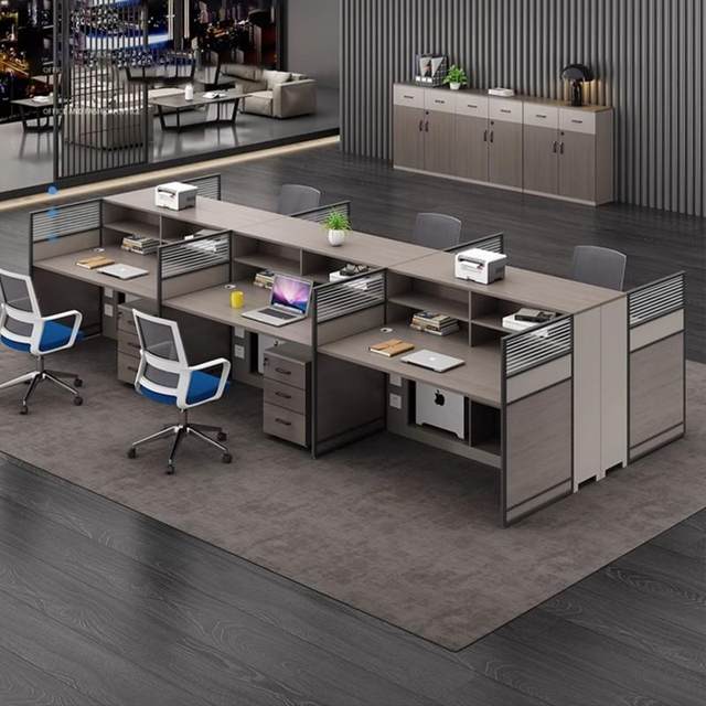 Staff Office desk chair combination Office desk holder Office computer desk modern screen ...