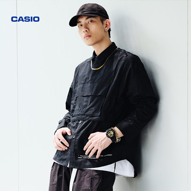 Casio Casio overseas flagship store GA-110GB watch men's black gold ...