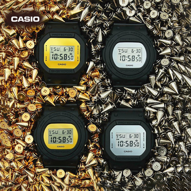 Casio flagship store DW-5600BBN trendy small square watch men's ...