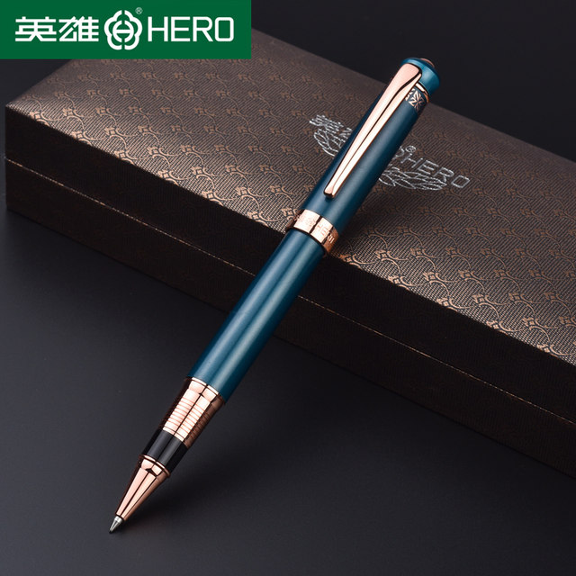 Hero signature pen, metal, heavy feel, carbon gel pen, high-looking ...