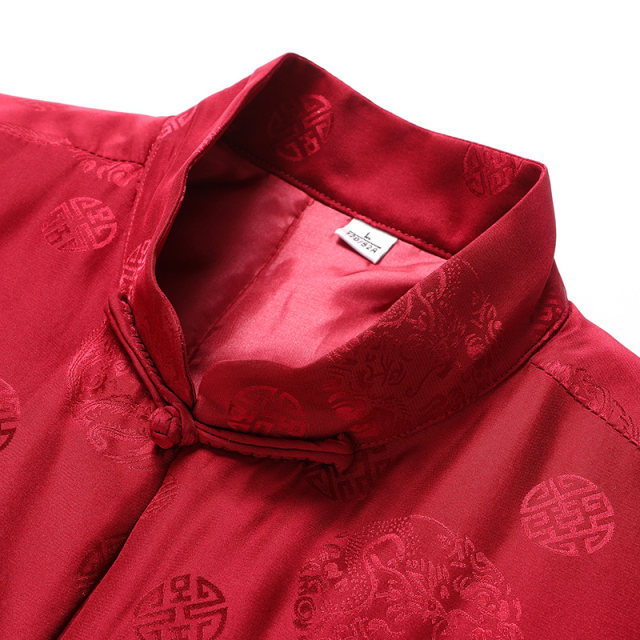 Classy Silk Tang Suit for Men Winter Heavy weight Silk Cotton Clothing ...