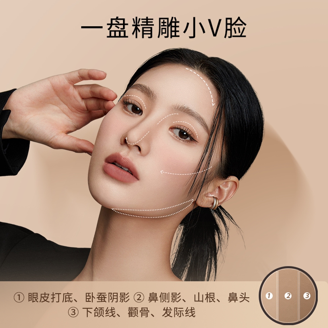 toocoolforschool three-color contouring palette high-gloss eye shadow ...