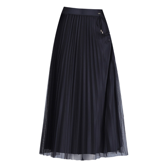 Falling a pleated skirt on both sides wearing long skirts female 2024 ...