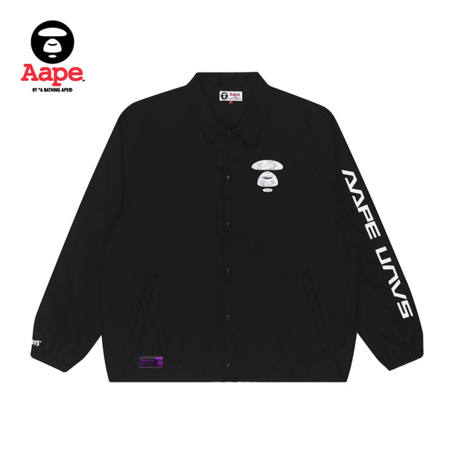 Aape men's linear camouflage ape face embroidered letter print loose ...