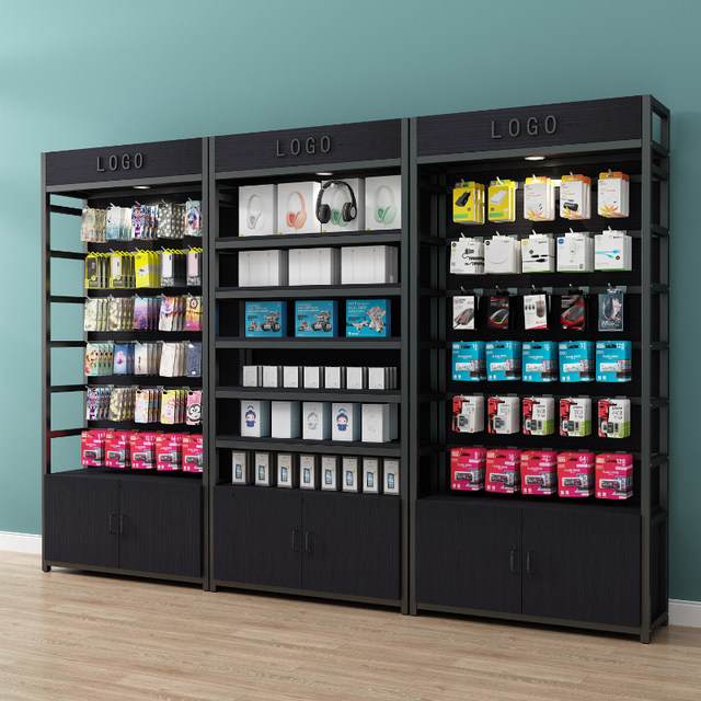 Mobile phone accessories display rack with hook multi-layer convenience ...