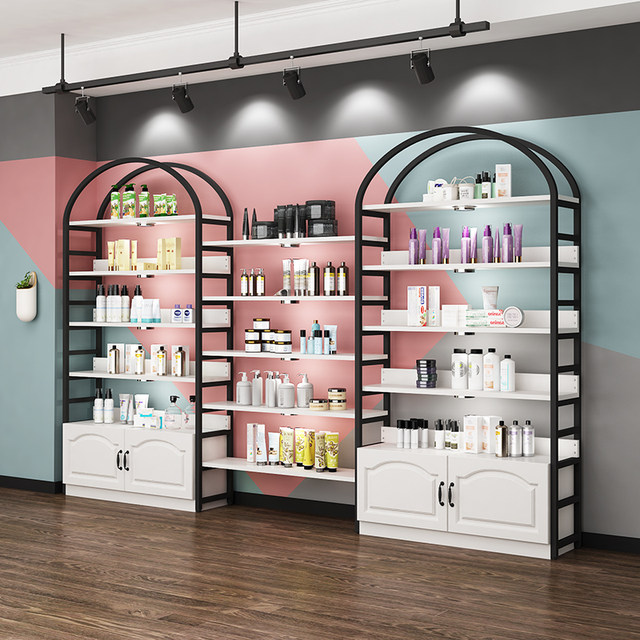 Cosmetics shelf display cabinet product rack beauty salon skin care ...