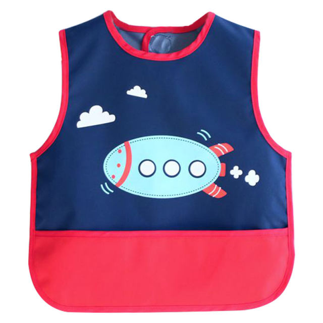 Baby sleeveless smock, children's eating pocket, waterproof reverse ...