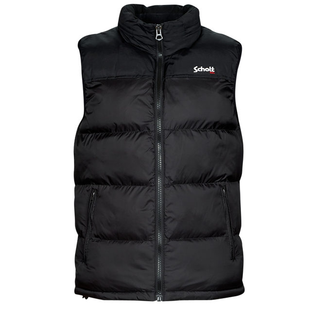 schott men's cotton vest trendy versatile collar 2025 new black autumn ...