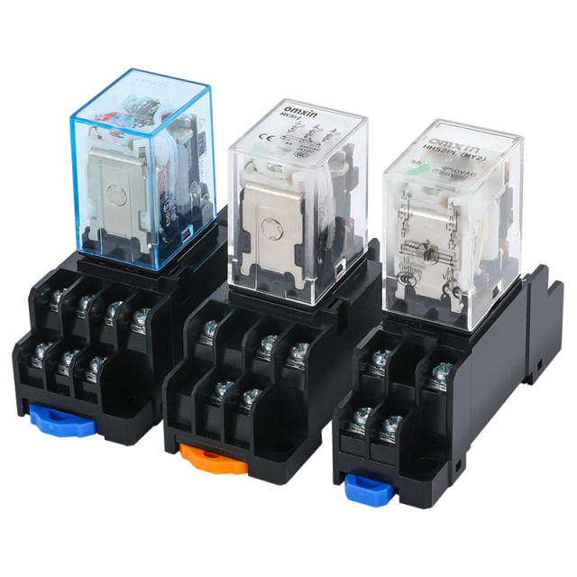 Middle small electromagnetic relay 12V DC 14 feet 220v AC HH52P53P54P ...