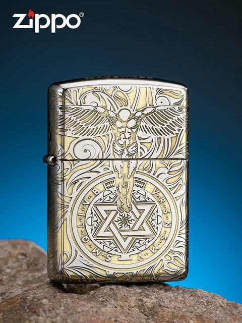 Zippo lighter genuine guardian angel engraving shell Zhibao official windproof kerosene men's ...
