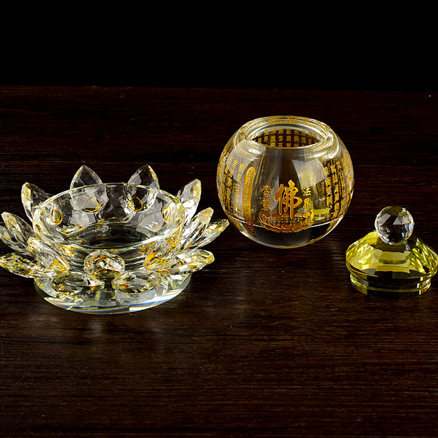 Buddha imitation crystal holy water cup for the Buddha's front of the ...
